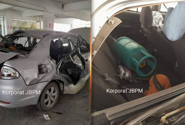 Tong gas meletup dalam kereta | Awani
