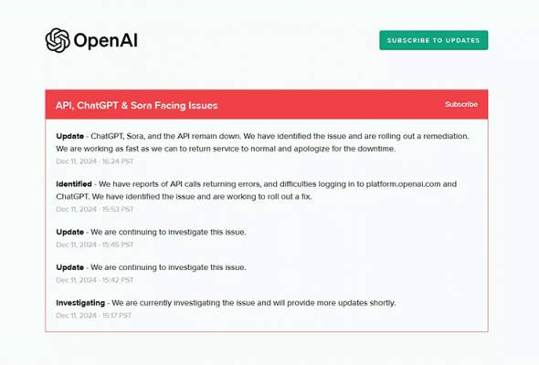 OpenAI tergendala, jejas perkhidmatan ChatGPT, API, Sora | Awani