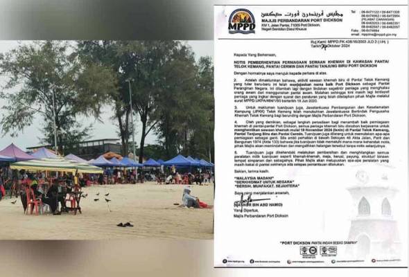 MPPD keluar notis henti sewaan 'khemah biru' di Port Dickson | Awani