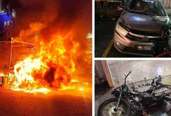 Five vehicles destroyed after fireworks stall catches fire in Cheras ...