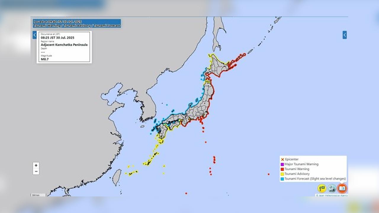 Jepun, AS keluar amaran tsunami selepas gempa bumi 8.7 magnitud gegar ...