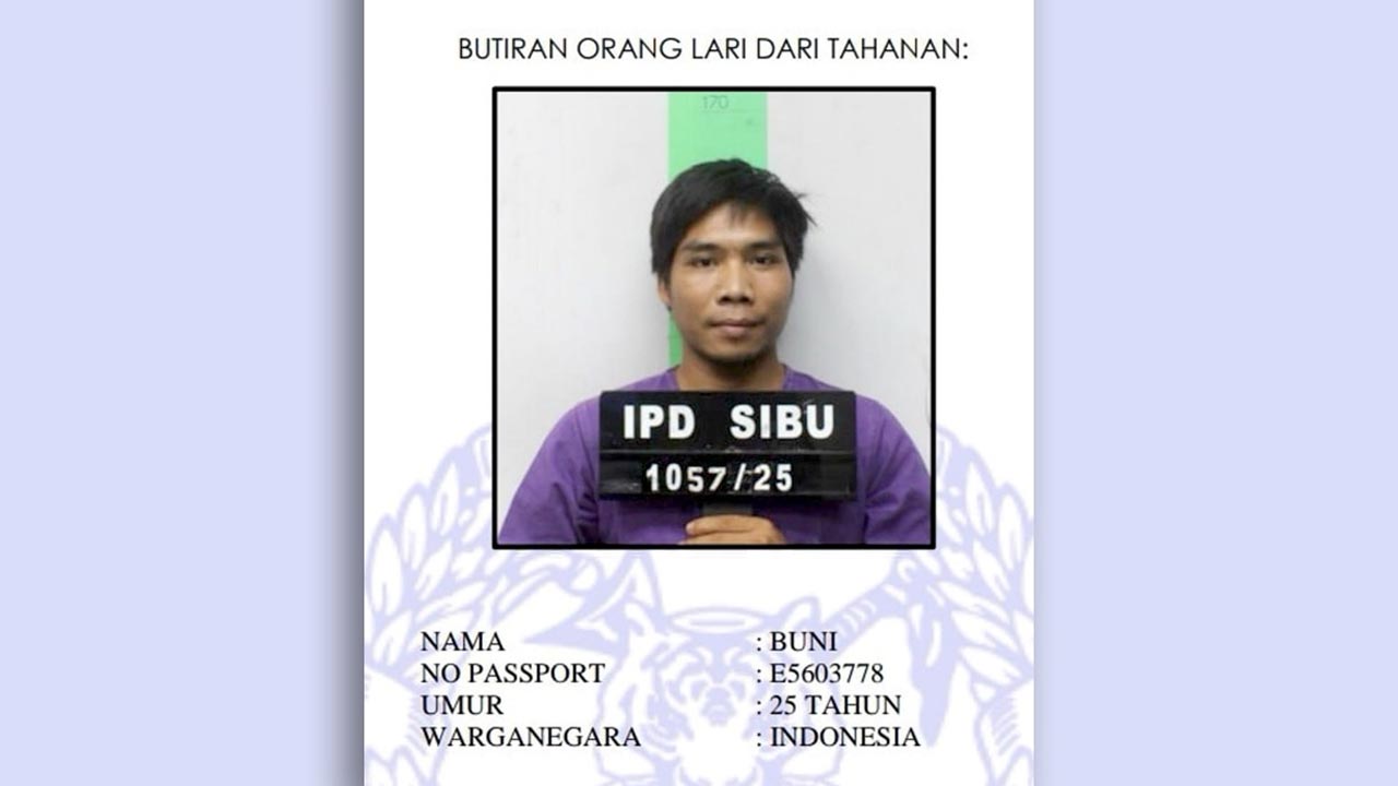Polis Sibu buru tahanan warga asing lolos dari lokap | Awani