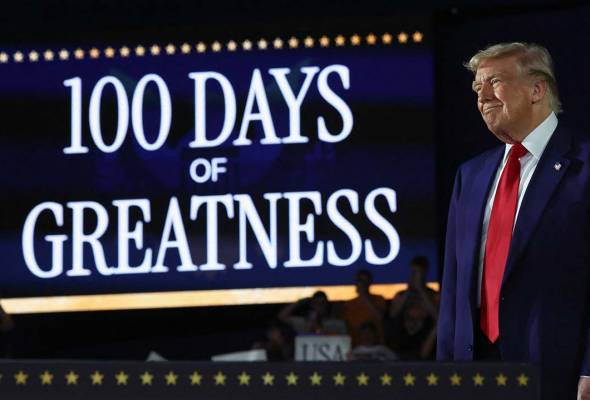 Trump struggles to explain weak economic data as he reaches 100-day ...
