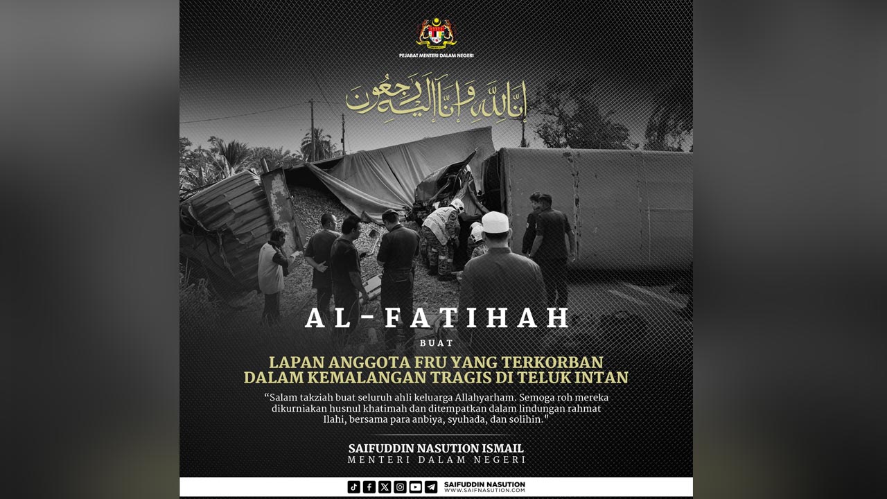 Anggota FRU maut kemalangan: Saifuddin ucap takziah, utus doa buat wira ...