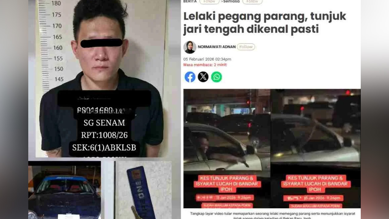Suspek tular pegang parang, tunjuk jari tengah sudah ditahan | Awani