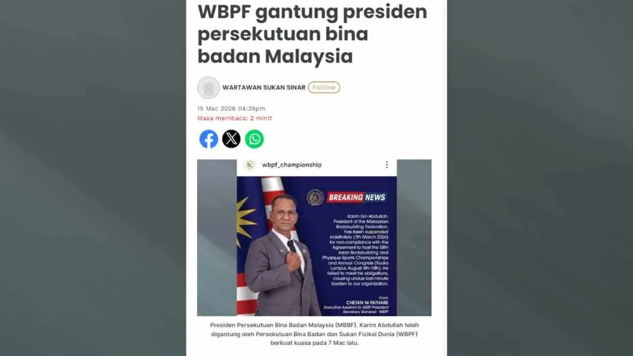 Atlet bina badan terhimpit kemelut MBBF | Awani