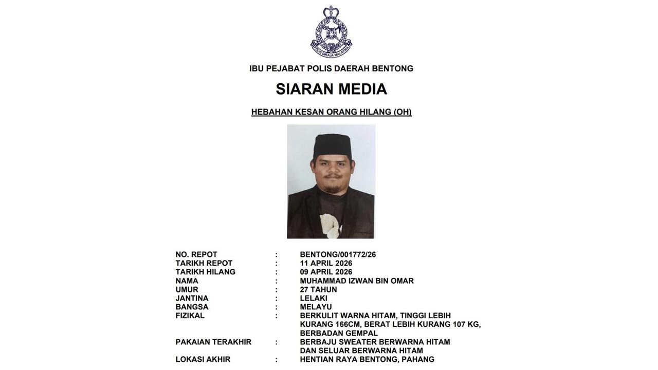 Polis cari lelaki hilang di Stesen Bas Larkin | Awani
