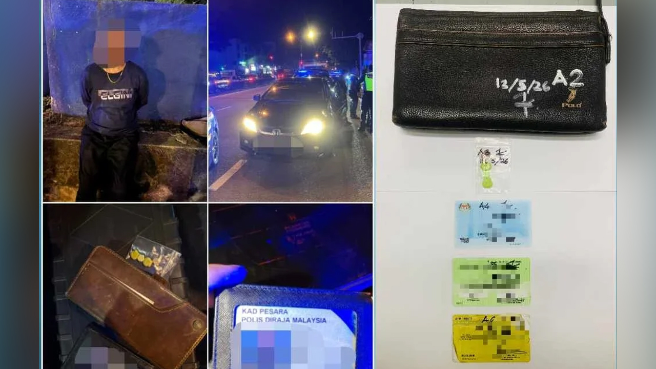 Pesara polis ditahan, ekstasi ditemukan dalam kereta selepas langgar ...